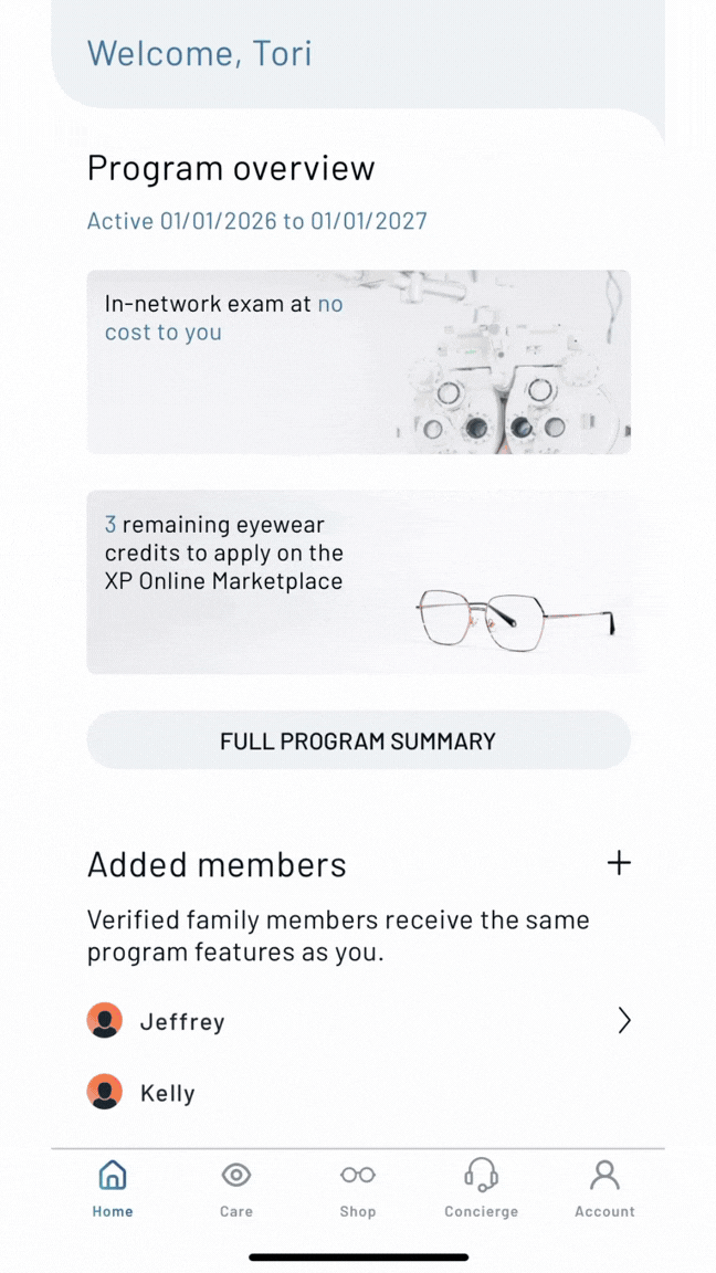 How to Use Your NVA Eye Exam Program in the XP Health Mobile App – XP ...